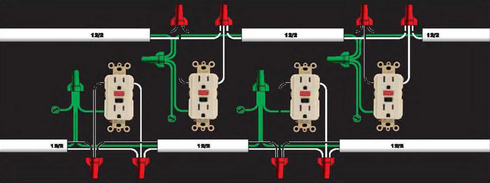 4 diagramas de circuitos eléctricos para contactos | Instalaciones ...