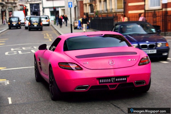 Pink Mercedes-Benz Car Image ~ Couple Picture