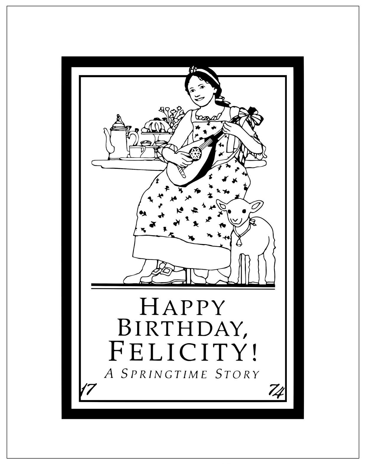 My Cup Overflows: American Girl Coloring Pages: Felicity