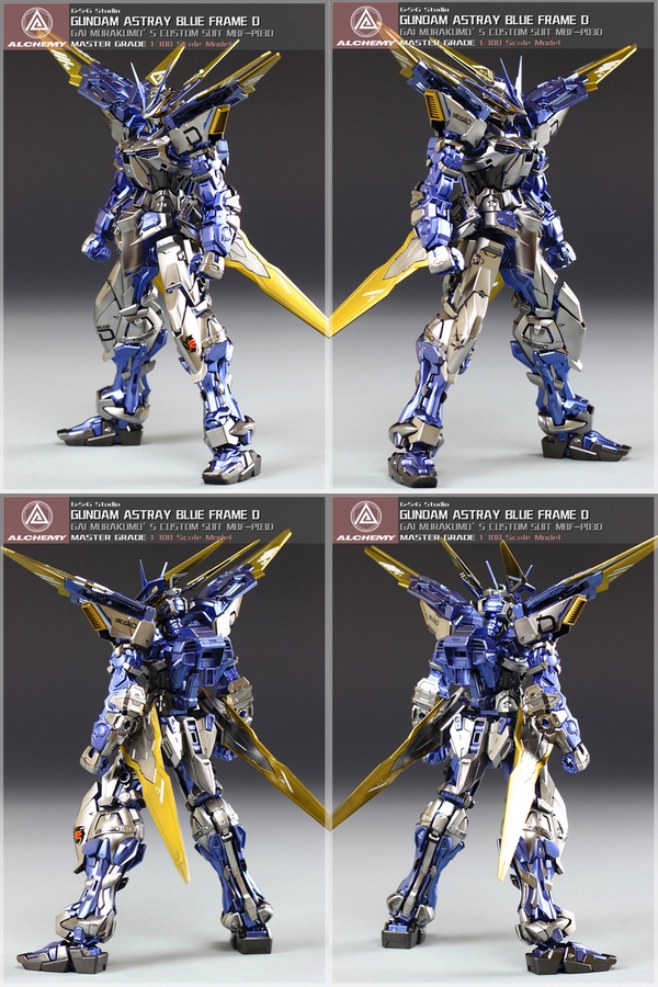 Custom Build: MG 1/100 Gundam Astray Blue Frame D "Metallic Finish"