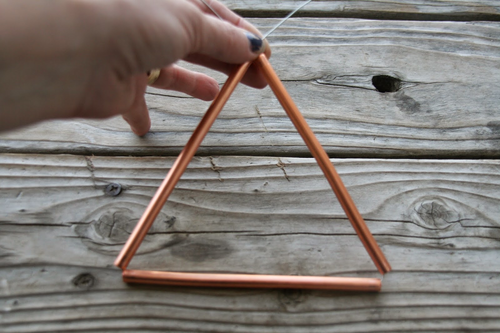 retropolitan: Geometric Copper Pendant- Tutorial
