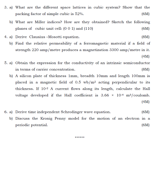 GEC ENGINEERING PHYSICS May 2015 Question Paper - University Question ...