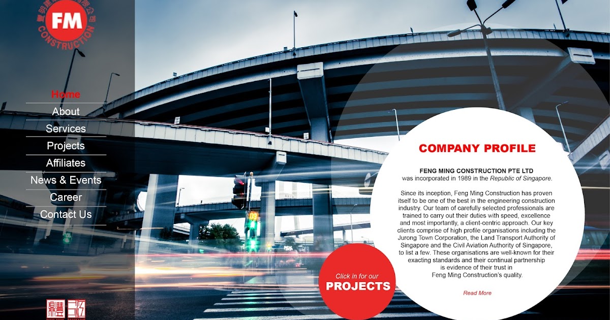 Feng Ming Construction Homepage Design - Huiki's Portfolio