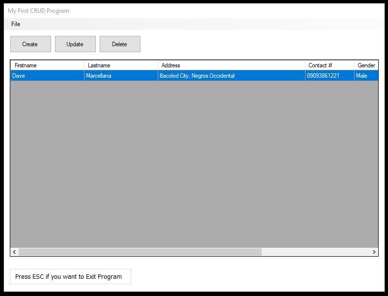 Free Programming Source Codes And Computer Programming Tutorials Crud In C Using Ms Sql Server 7850