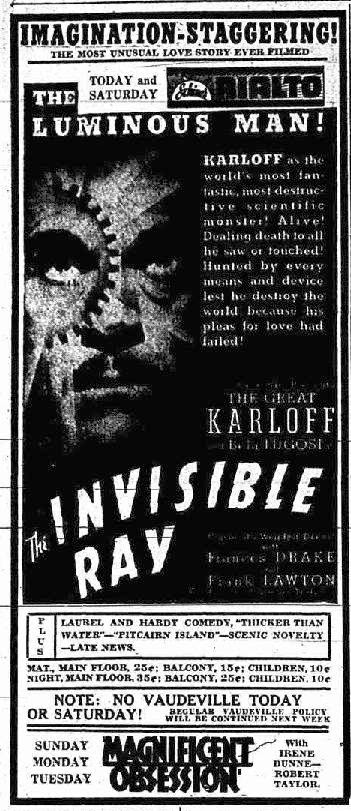 Asta's Doghouse: The Invisible Ray (1936) Boris Karloff, Bela Lugosi