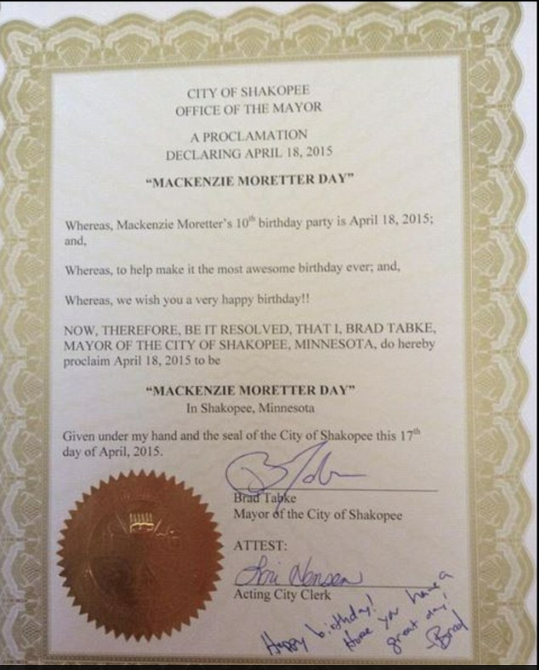 Photos: Hundreds attend 10 year old girl's birthday party after all her ...