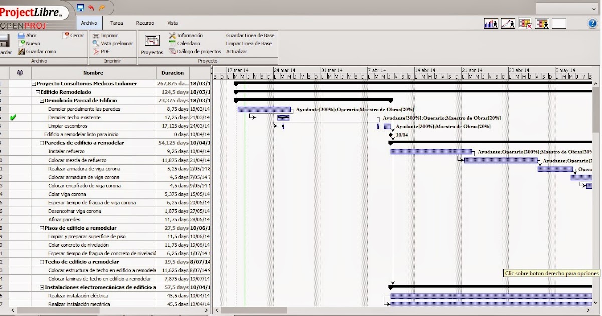 PM más BIM: ProjectLibre, una alternativa de software para la ...