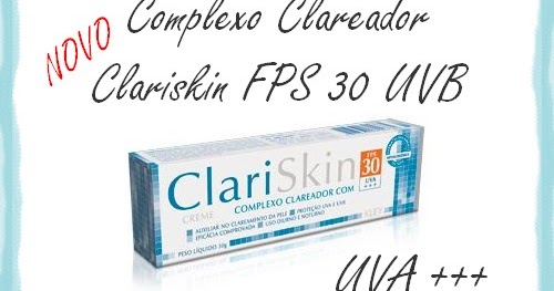 Blog Vanessa Sial : Novo Clariskin Creme Clareador FPS30