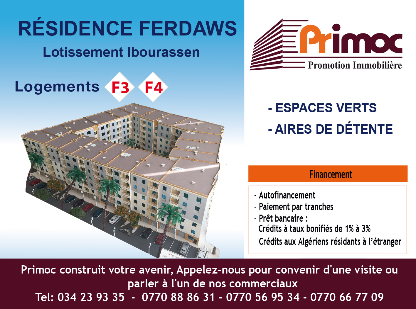 Eurl PRIMOC Promotion Immobilière Bejaia