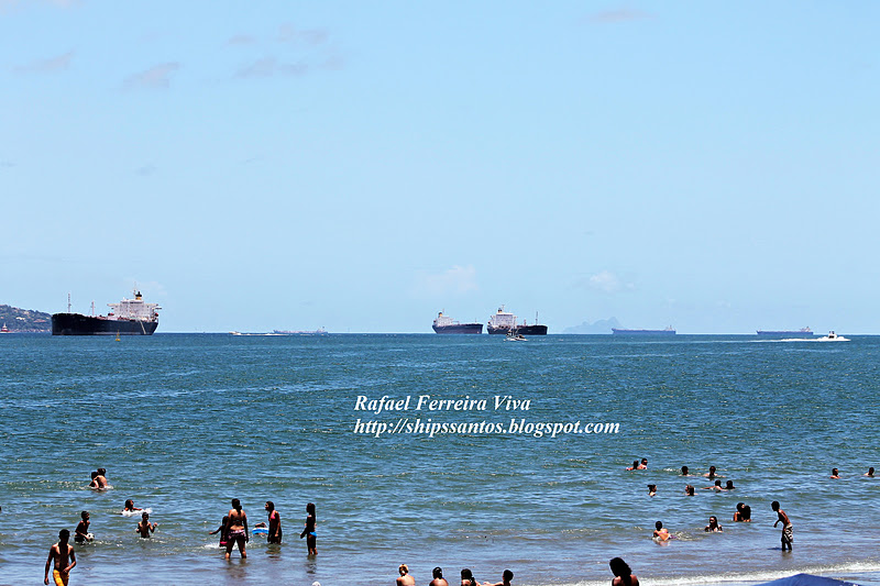 Navios em Santos: Movimentação em São Sebastião.