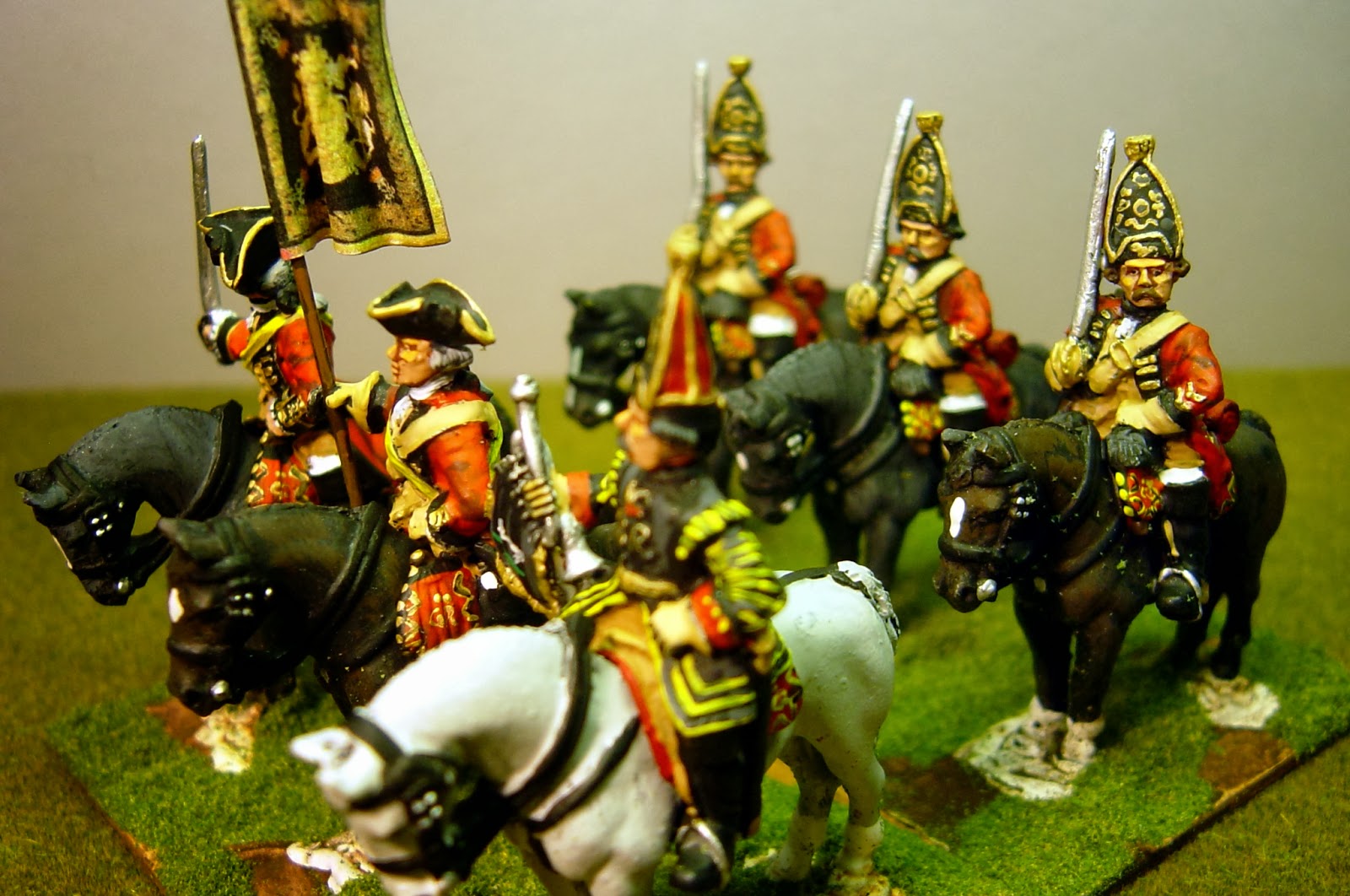 Painting Wargames Figures: Hanoverian Horse Grenadiers