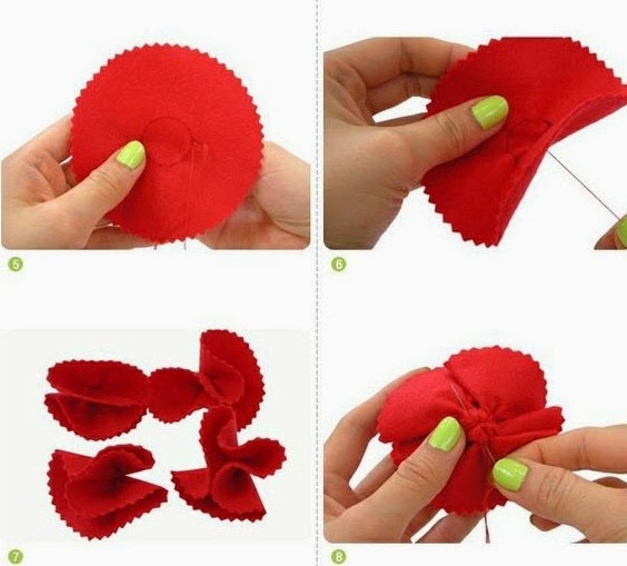 Eu Amo Artesanato: Cravos de feltro passo a passo