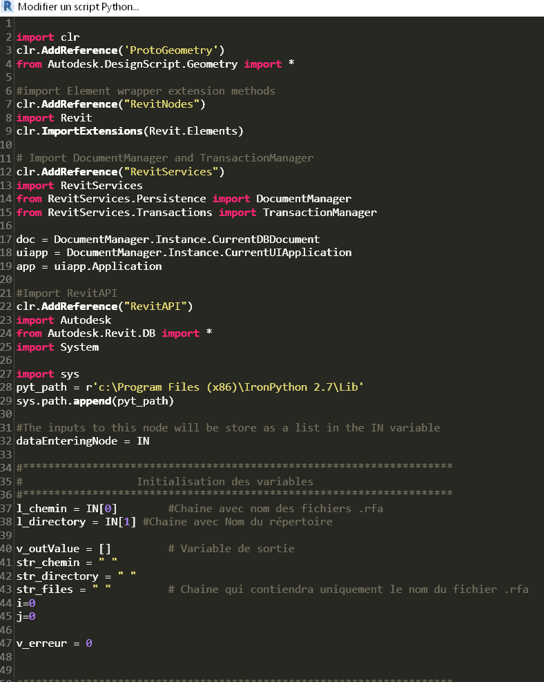 Applicatifs D'automatisation de tâches pour Revit (Dynamo - Python - C#): 2016