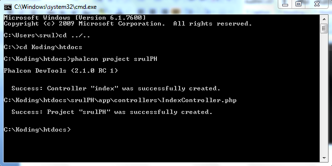 Membuat Project Phalcon Framework Membuat Project Phalcon Framework