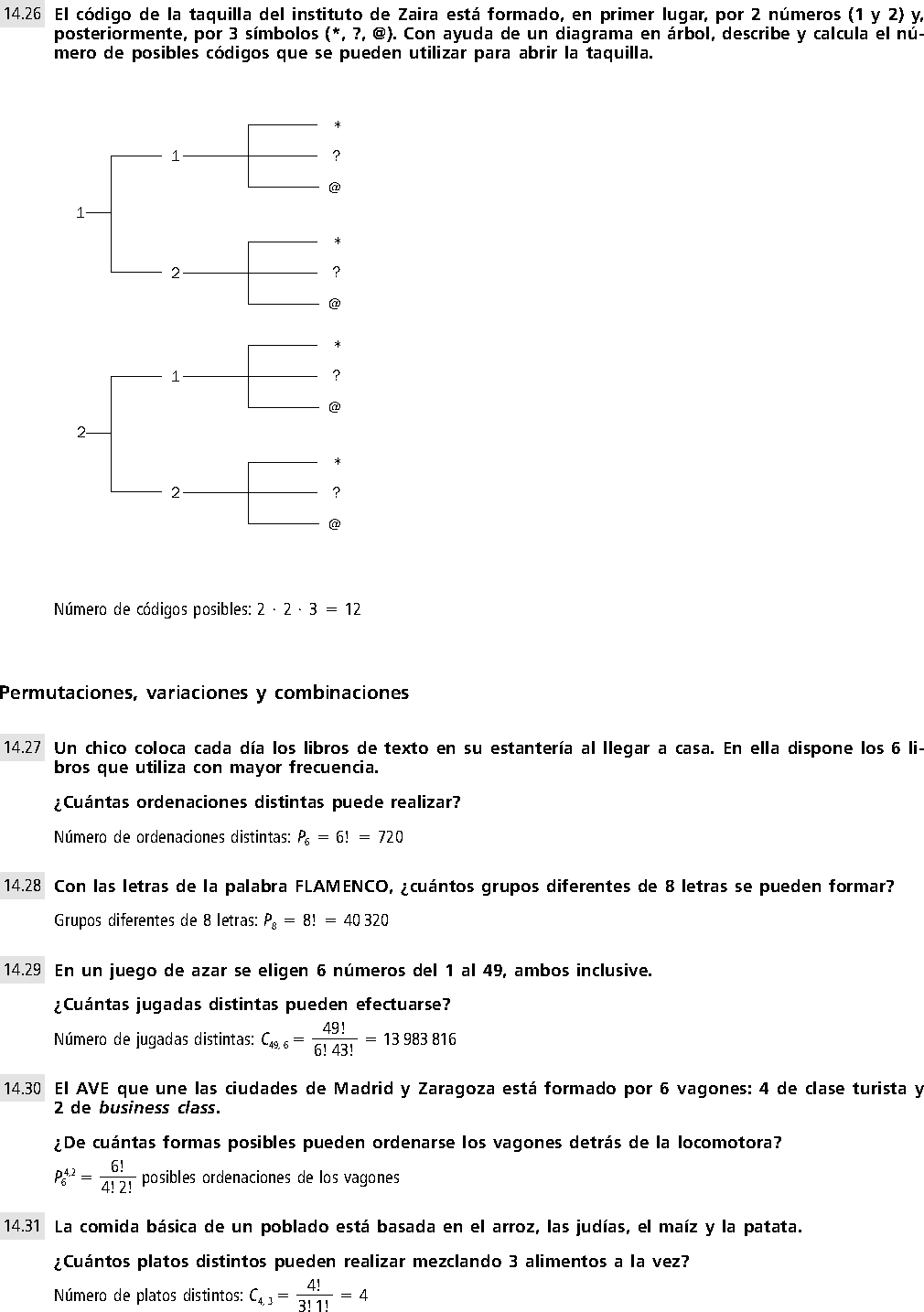 COMBINATORIA EJERCICIOS RESUELTOS PDF