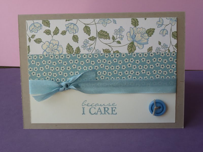 Crafty ThINKer: Because I Care: A card for Julie