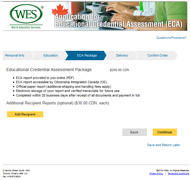 Almatareed.Canada : World Education Services (WES) Evaluation