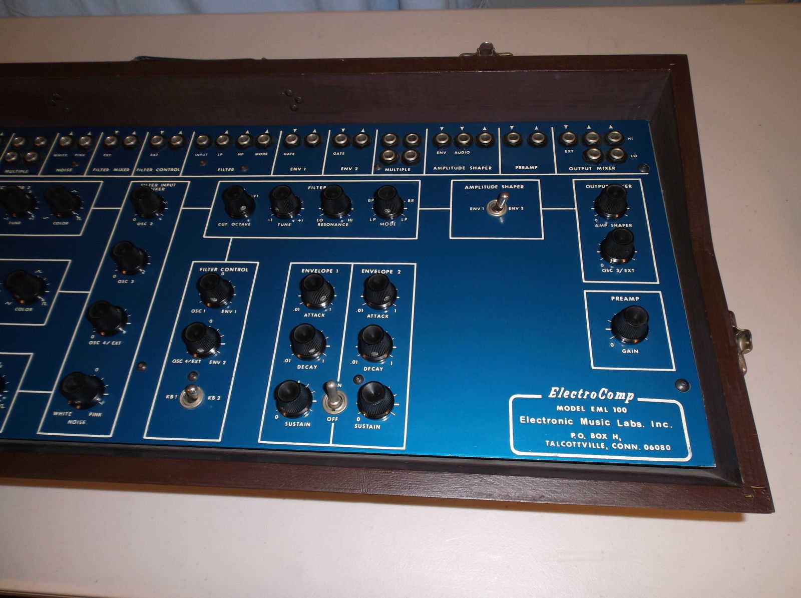 MATRIXSYNTH: Blue EML ElectroComp 100 Synthesizer with Extras Including ...