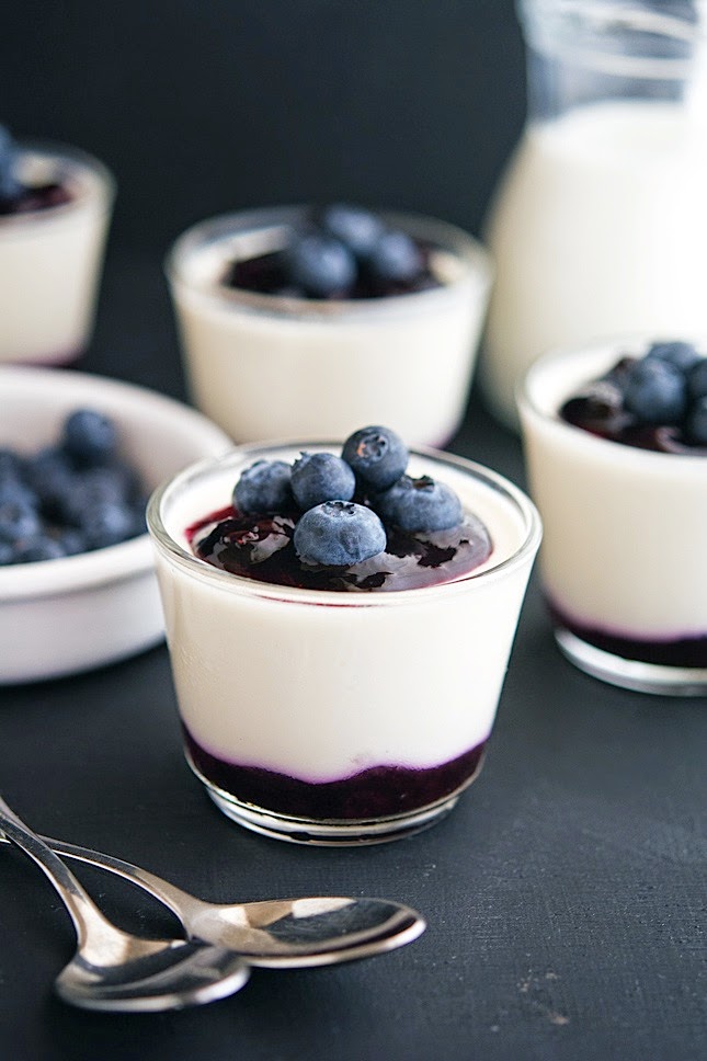 The Iron You: Greek Yogurt Panna Cotta with Blueberry Sauce