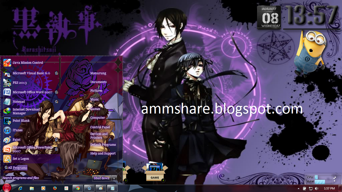 Theme Black Butler For Windows 7 AMM Share