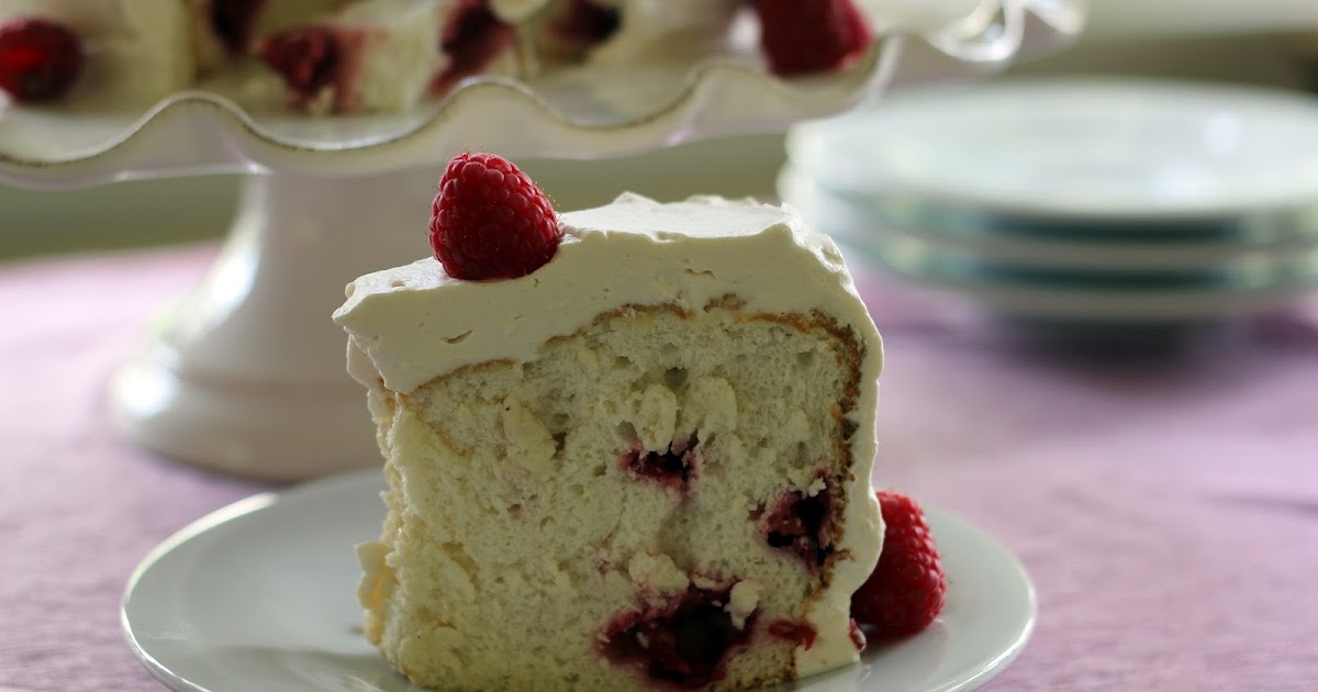Blue Kale Road: Raspberry Angel Food Cake for Bake Together