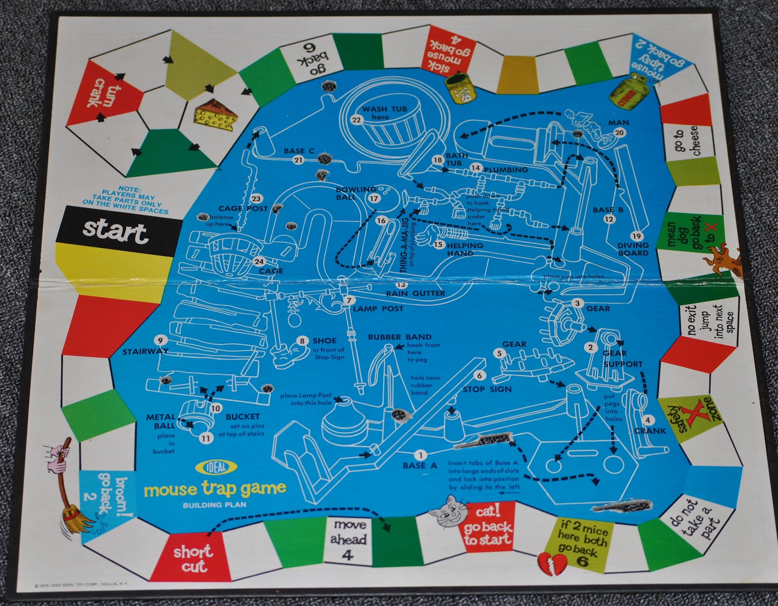 Vintage Board Game Princess: Mouse Trap Game