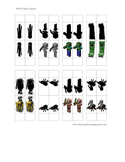 minecraft: Minecraft Paper Figures