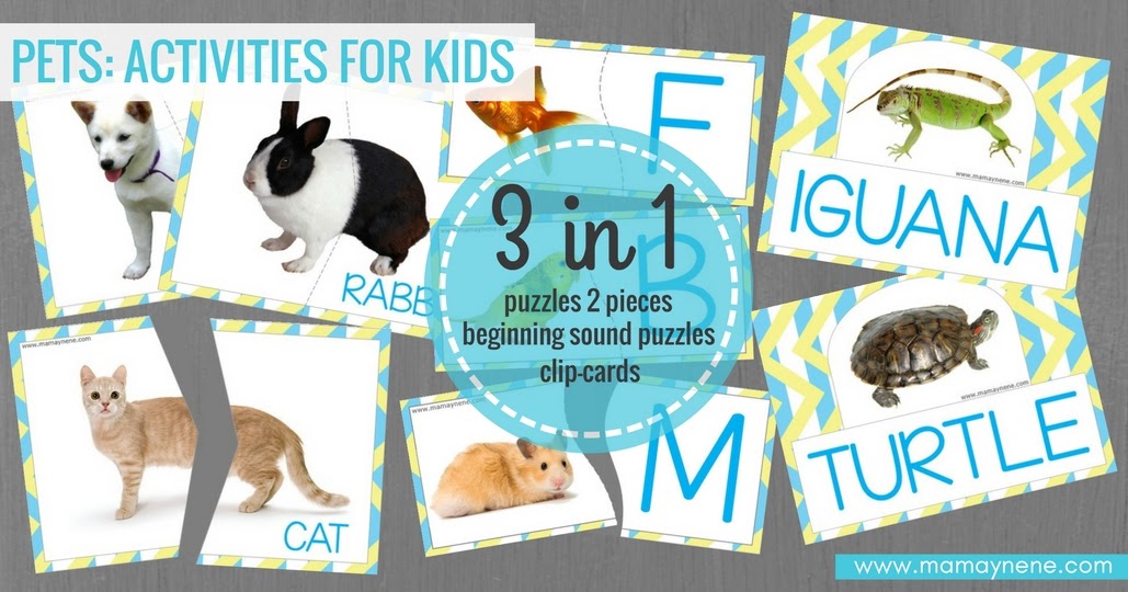 PETS - ACTIVITIES FOR KIDS | Mamá&nené - Maternidad y recursos educativos