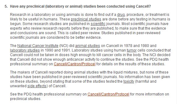 Wisdom From Above...For Cancer: Protocel