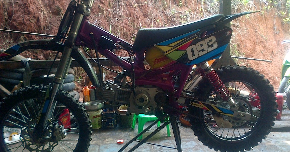 90 Contoh Modifikasi Motor Cross Bebek Standar Populer Tahun Ini ...