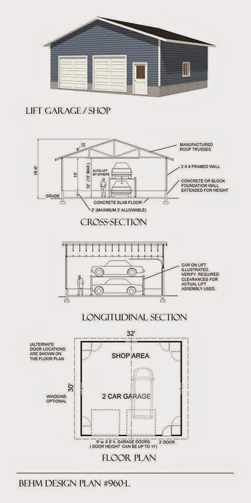 Garage Plans Blog - Behm Design - Garage Plan Examples: Garage Plan 960 ...