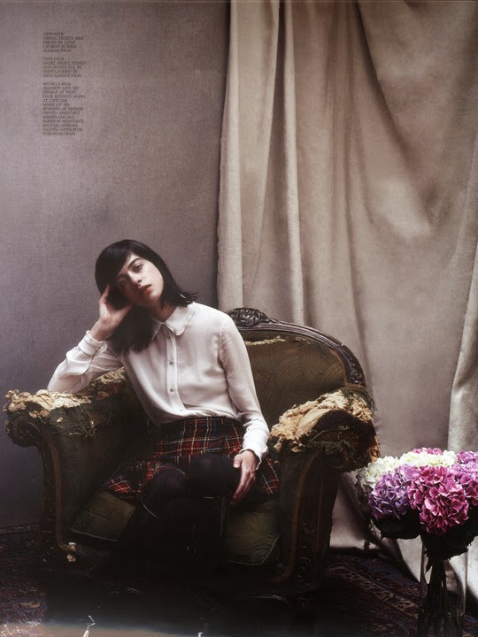 mode models blog: Nic Neiman wears Saint Laurent in Heroine Magazine!