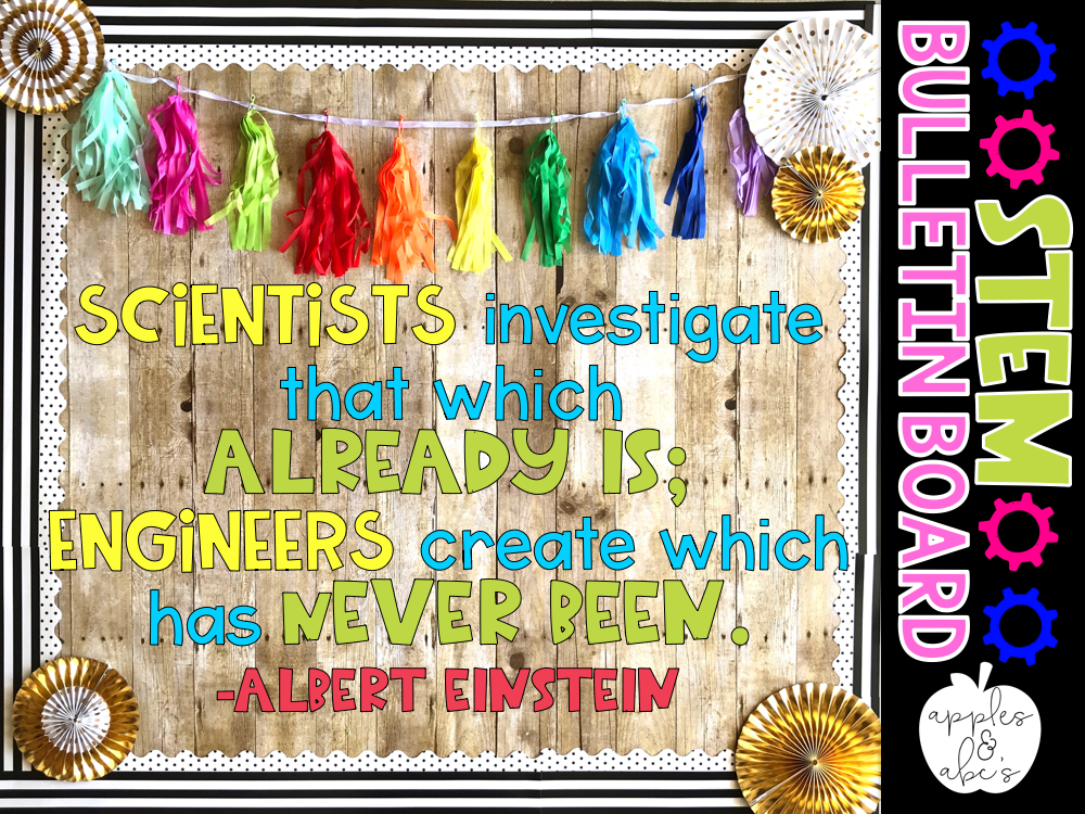 STEM Bulletin Board - Apples & ABC's