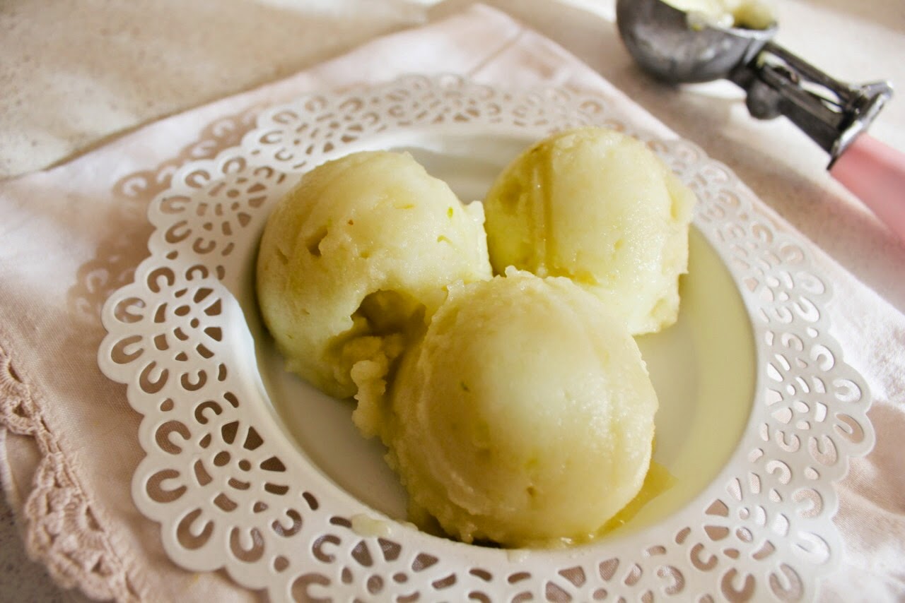 Healthy Two-Ingredient Pear Sorbet - Ice-Cream and Giggles
