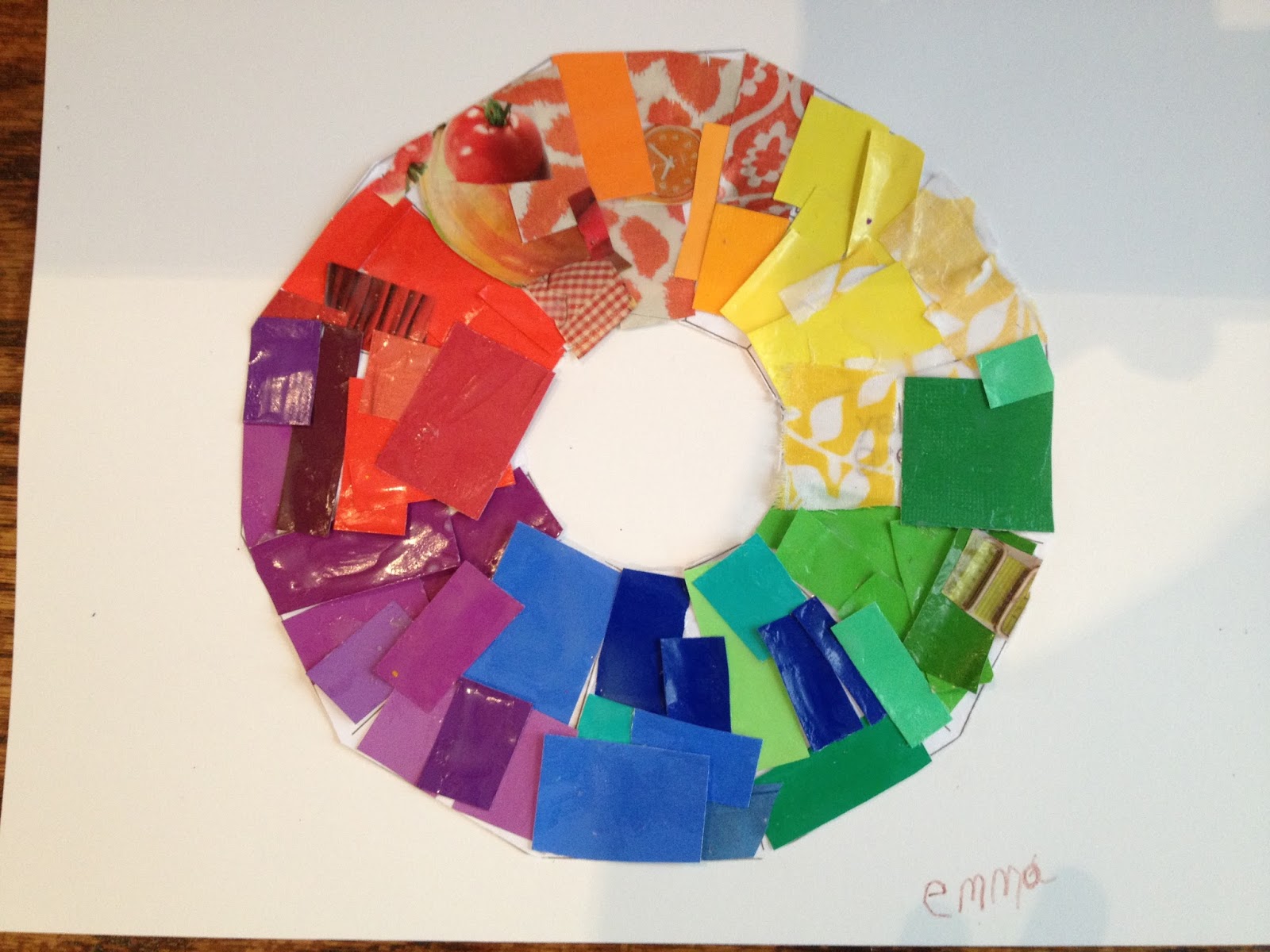 The Governor's Daughter: Art School: Color Wheel Collage