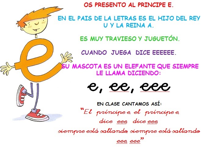 El arcoiris de Infantil: LETRA E Y LETRA A