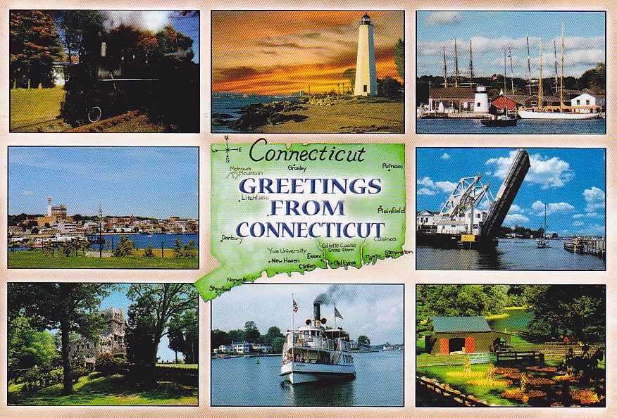 Postcard A La Carte 2: USA - Connecticut - Greetings from CT
