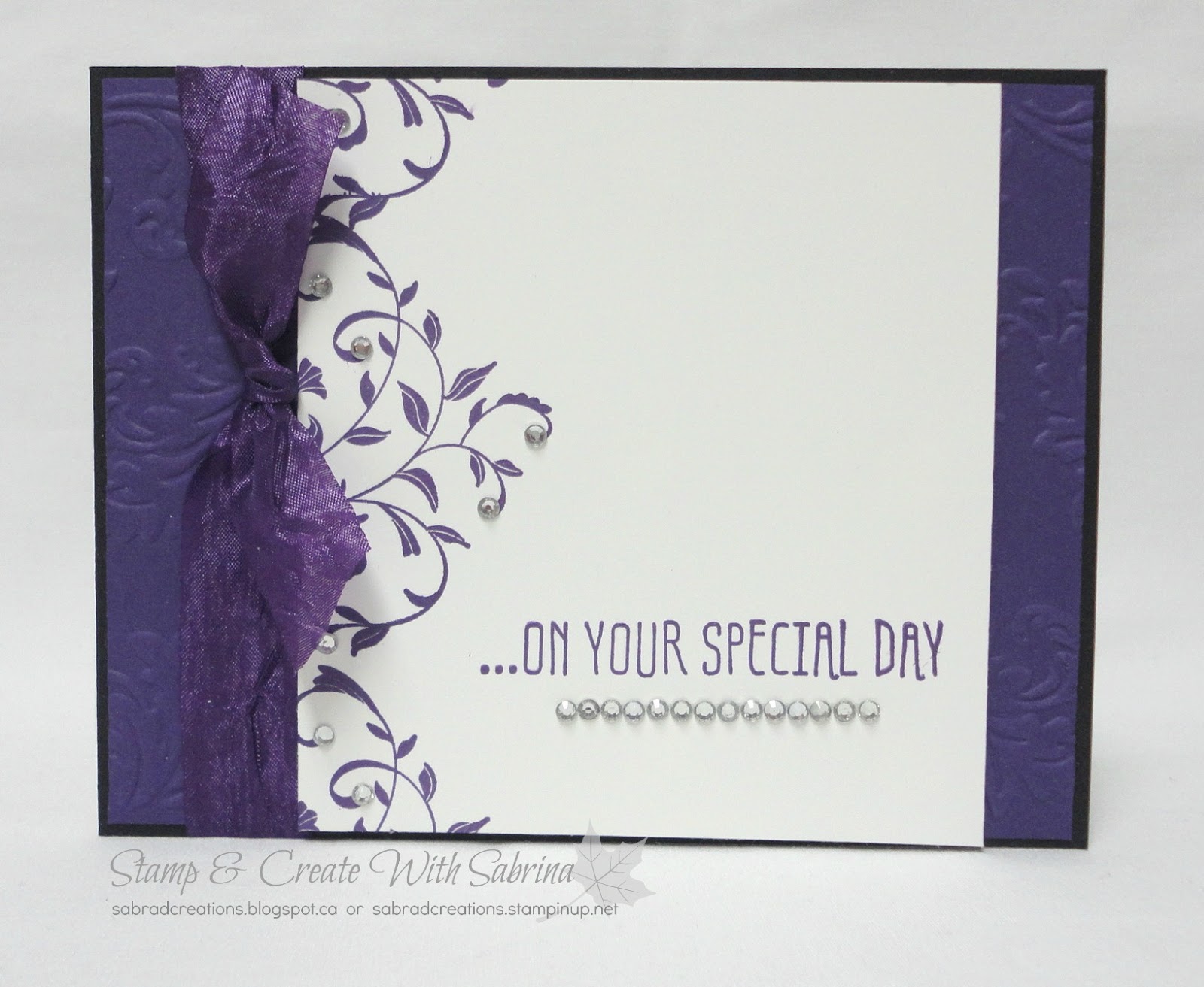 Stamp & Create With Sabrina: Unique Wedding Card 2