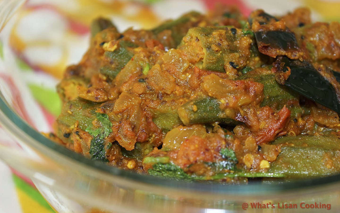 Bhendi Besara ( Okra in mustard & garlic sauce)