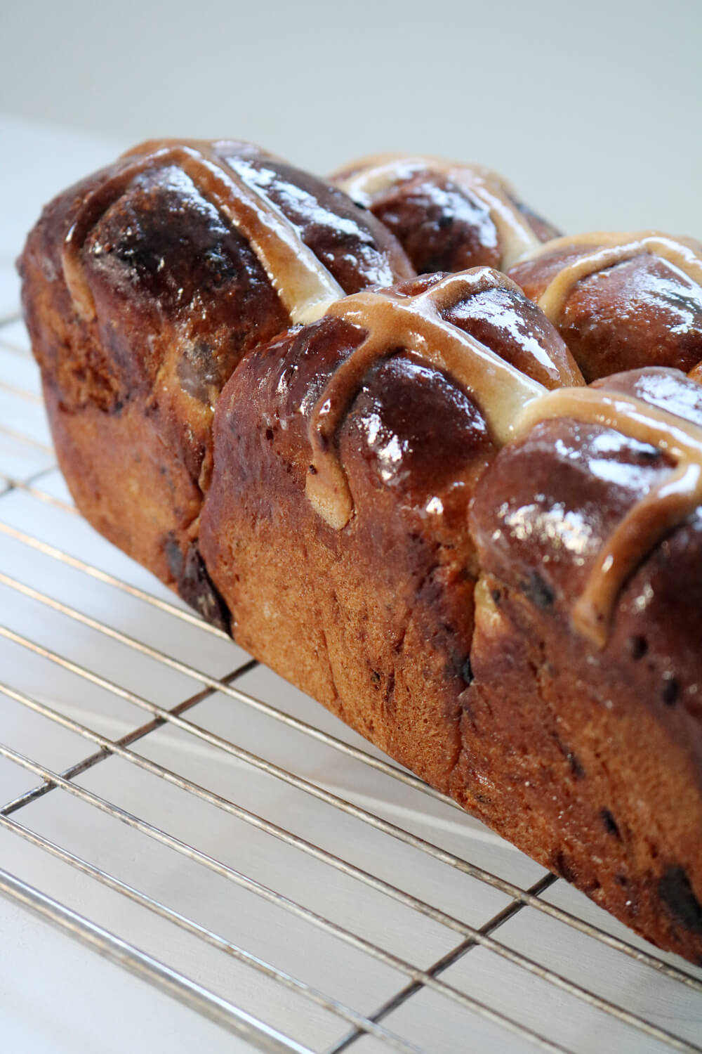 Chocolate and Orange Hot Cross Bun Loaf | Take Some Whisks