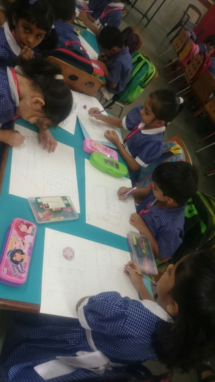 Our Pre-primary blog: Drawing and Colouring Transport Competition(SR.Kg)