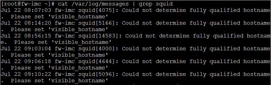 squid error: Could not determine fully qualified hostname. Please set ...