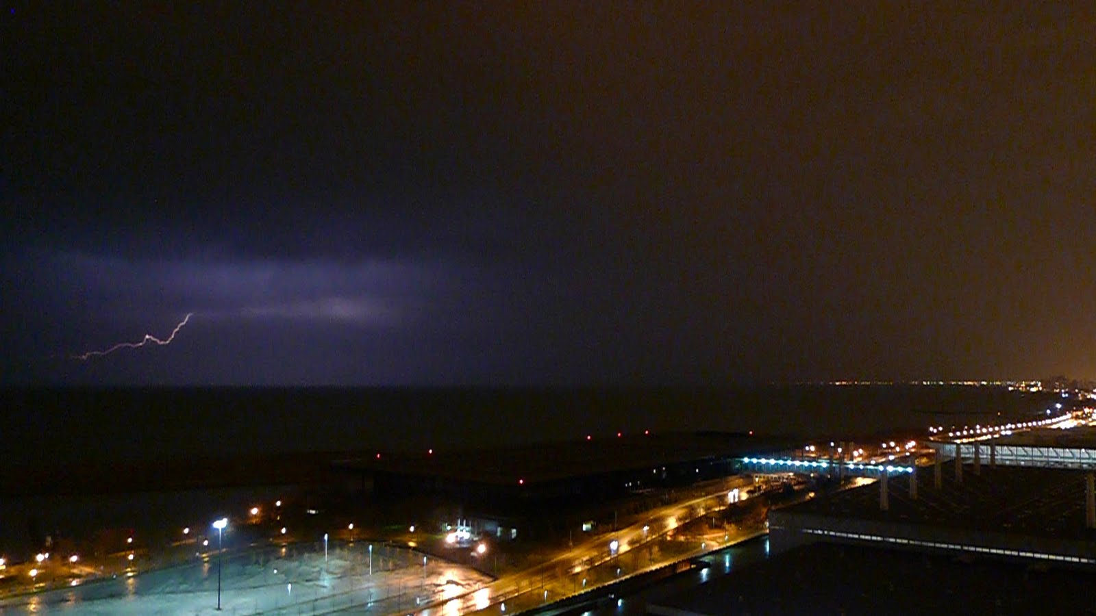 Photos From Afar: Lightning storm over Lake Michigan