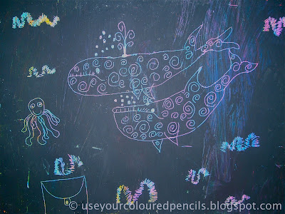 Use Your Coloured Pencils: Scratch Art Whales