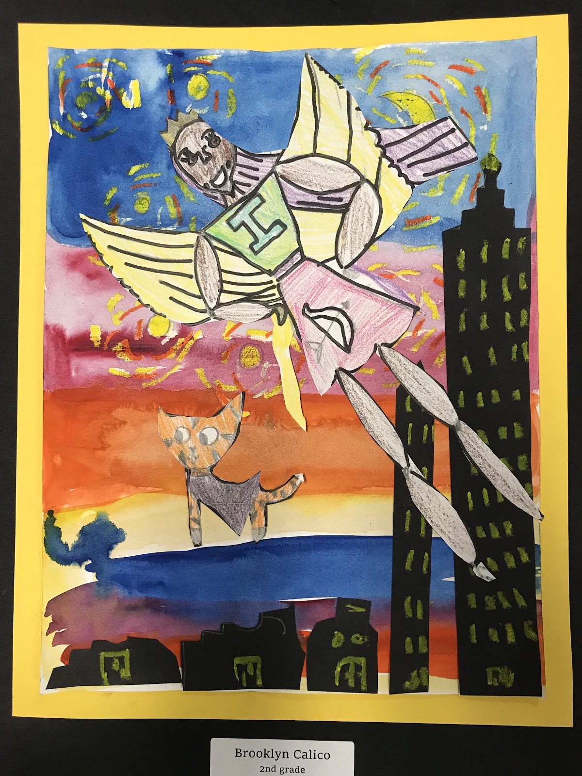 Elements of the Art Room: 2nd grade Superhero self portraits