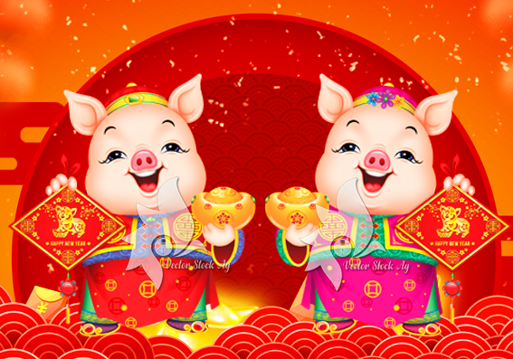 Vector heo 2019 - 500.000 Đ