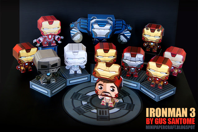 Mini Iron Man 3 Diorama Base Papercraft | Papercraft Paradise ...