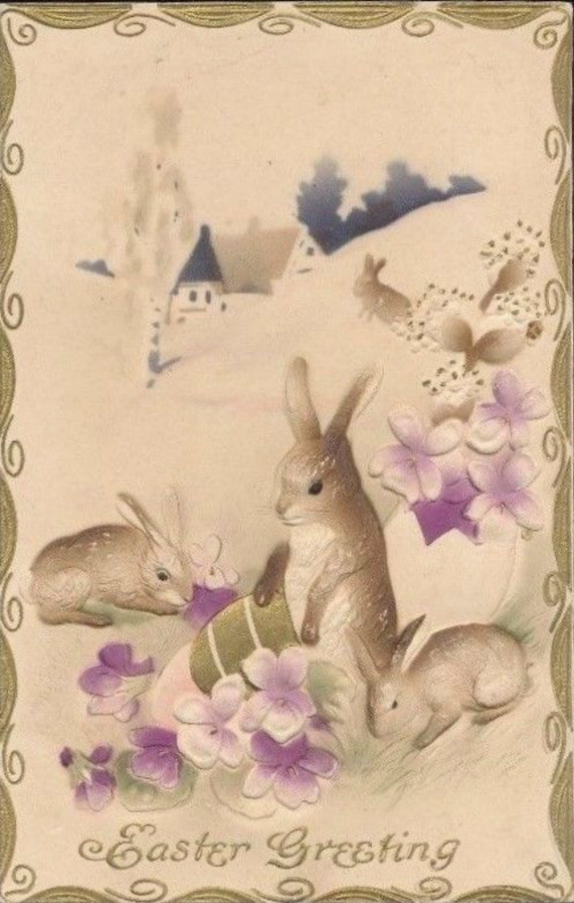 A Collection of 30 Cute Bunny Rabbit Vintage Easter Postcards ~ Vintage ...