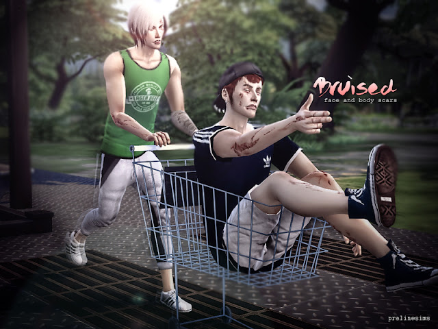 Sims 4 cc bruises skin detail - uewing