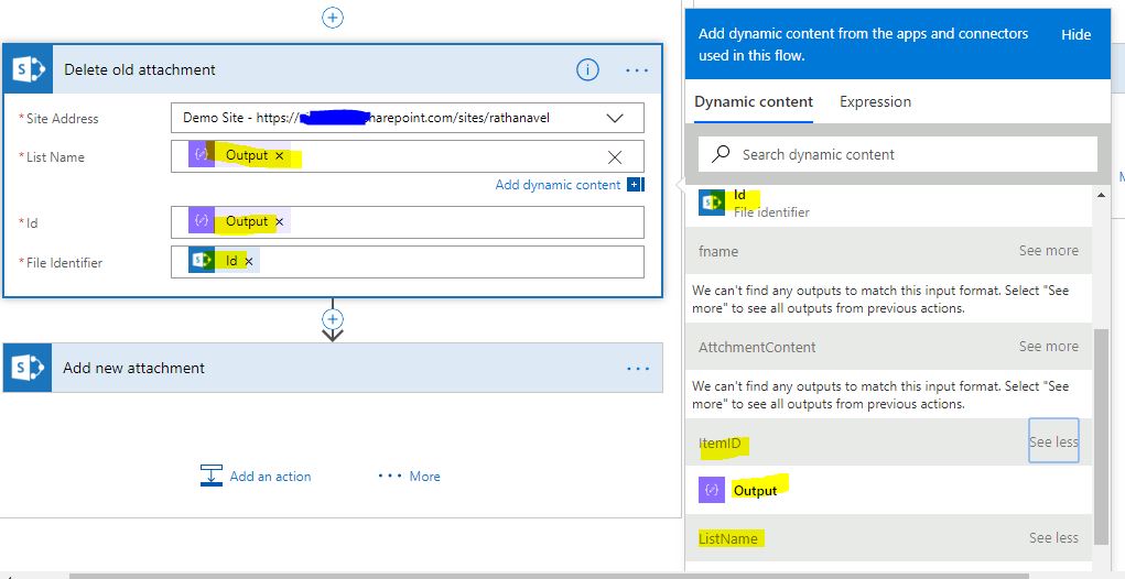 Upload attachment to SharePoint list item using Microsoft Flow